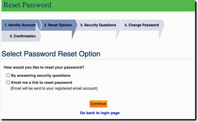 How to Perform a Password Reset – Tennessee Data Collection Support Center
