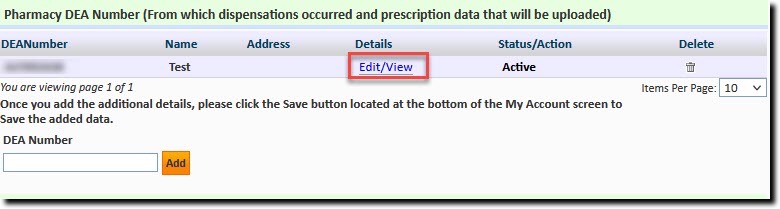 How to Add DEA Numbers to My Account – Tennessee Data Collection Support Center